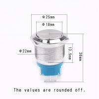 China Self-Latching Stainless Steel Push Button Switch Waterproof IP66 IK09 22mm Max. Voltage 250v for sale