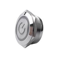China Industrial 12 Volt Momentary Power Switch 22mm Illuminated Metal Push Button 1NO Ring 4 Terminal IP67 CE for Max Voltage for sale