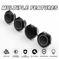 China 22mm Metal Button Switch Oxidized Black Waterproof IP65 Self-resetting 1NO Flat Head/High Head for sale