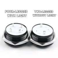 China 22mm Metal Button Switch Oxidized Black Waterproof IP65 Self-resetting 1NO Flat Head/High Head for sale