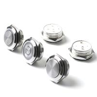 China 22mm ultra short metal button with light ultra-thin micro momentary led  metal push button switch for sale