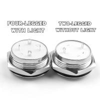 China 22mm ultra short metal button with light ultra-thin micro momentary led  metal push button switch for sale