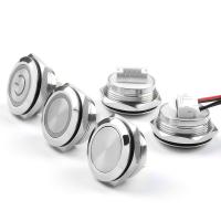 China 22mm Short Type Wired LED Momentary Switch 1No 1NC Switch Combination with Ring Illumination Max. Current 1A for sale