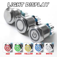 China 22mm IP66 Waterproof 4A Welding Foot Push Button Switch 12V/24V/220V Self-Locking Self-Reset 1NO1NC LED Silver Contact for sale
