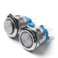 China 22mm Self-Reset Self-Locking Metal Button Switch with Light 6/4-Pin Key Switch for 12V/24V/220V IP65 Level for sale