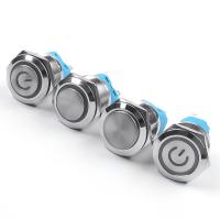 China Waterproof 22mm Metal Push Button Switch  Self-Relieving/self-locking 1NO1NC 2NO2NC Level Flat Head/High Head for sale