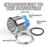 China Waterproof 22mm Metal Push Button Switch  Self-Relieving/self-locking 1NO1NC 2NO2NC Level Flat Head/High Head for sale