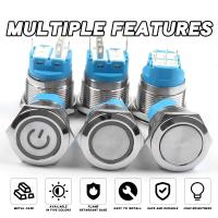 China Waterproof 22mm Metal Push Button Switch  Self-Relieving/self-locking 1NO1NC 2NO2NC Level Flat Head/High Head for sale