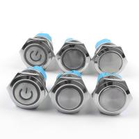 China Waterproof 22mm Metal Push Button Switch  Self-Relieving/self-locking 1NO1NC 2NO2NC Level Flat Head/High Head for sale