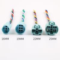 China 16mm 19mm 22mm 25mm PC Button Switch Special Connector Socket Shell with Wire Terminal 5 Pin IP65 Copper Contact for sale