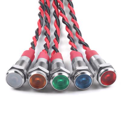 China 6mm Metal LED Indicator Lights High Brightness IP65 Rated Multi-Color Durable and Versatile for Equipment for sale