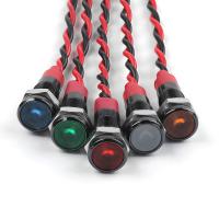 China Versatile 6mm Oxidized Black Metal LED Indicator Lights Durable Wire Connection Compatible with 3V 6V 12V 24V 110V 220V for sale