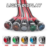 China Versatile 6mm Oxidized Black Metal LED Indicator Lights Durable Wire Connection Compatible with 3V 6V 12V 24V 110V 220V for sale