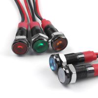 China Versatile 6mm Oxidized Black Metal LED Indicator Lights Durable Wire Connection Compatible with 3V 6V 12V 24V 110V 220V for sale