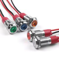 China 8mm Metal Power LED Indicator Lights IP65 IK08 Compatible with 3V 6V 12V 24V 110V 220V Durable and Versatile for sale