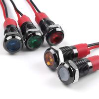 China Oxidized 8mm Black Metal LED Indicator Lights IP65 Rated Multi-Color Versatile Durable Compatible with 3V-24V-110V-220V for sale