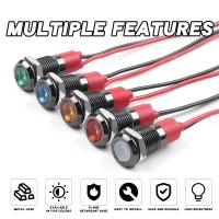 China Oxidized 8mm Black Metal LED Indicator Lights IP65 Rated Multi-Color Versatile Durable Compatible with 3V-24V-110V-220V for sale