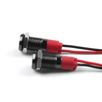 China Oxidized 8mm Black Metal LED Indicator Lights IP65 Rated Multi-Color Versatile Durable Compatible with 3V-24V-110V-220V for sale
