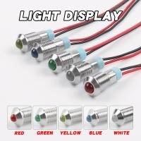 China Mini 8mm Metal LED Indicator Light Spherical IP65 Waterproof 50000 Hours Lifespan Multi-color 12-24V Workshop Industrial for sale