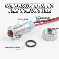 China Mini 8mm Metal LED Indicator Light Spherical IP65 Waterproof 50000 Hours Lifespan Multi-color 12-24V Workshop Industrial for sale