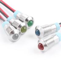 China Mini 8mm Metal LED Indicator Light Spherical IP65 Waterproof 50000 Hours Lifespan Multi-color 12-24V Workshop Industrial for sale