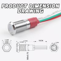 China 8mm Red Green BiColor LED Metal Indicator Light High Brightness 3V/6V/12V/24V Panel Mount for Industrial Use for sale