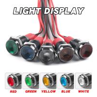 China Durable Versatile 10mm Oxidized Black Metal Multi-color LED Power Indicator Lights IP65 Protection IK08 Rated Wire Connection for sale