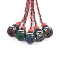 China Durable Versatile 10mm Oxidized Black Metal Multi-color LED Power Indicator Lights IP65 Protection IK08 Rated Wire Connection for sale