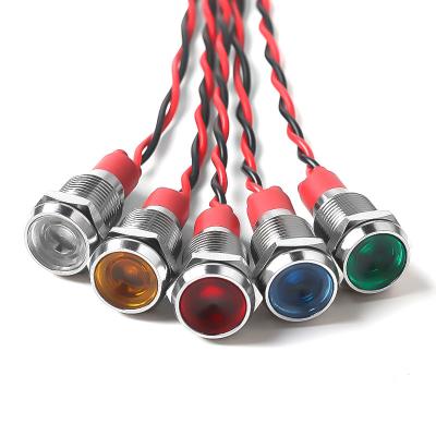 China 10mm Metal Power LED Indicator Lights IP65 Rated 40000 Hours Lifespan Multi-color Compatible 3V-24V-110V-220V Durable Versatile for sale