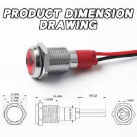 China 10mm Metal Power LED Indicator Lights IP65 Rated 40000 Hours Lifespan Multi-color Compatible 3V-24V-110V-220V Durable Versatile for sale