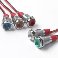 China 10mm Metal Power LED Indicator Lights IP65 Rated 40000 Hours Lifespan Multi-color Compatible 3V-24V-110V-220V Durable Versatile for sale