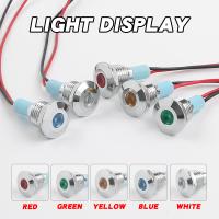 China High Brightness 10mm Metal Power Indicator Light LED Display 15cm Wire Multi-Color (Red/Green/Yellow/Blue/White) IP65 Rated for sale