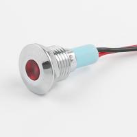 China High Brightness 10mm Metal Power Indicator Light LED Display 15cm Wire Multi-Color (Red/Green/Yellow/Blue/White) IP65 Rated for sale