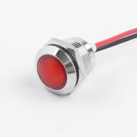 China IP66 12mm Metal Power LED Indicator Light 150mm Industrial Control Red Green Yellow Blue White 6V 24V 220V 50000 Hours Lifespan for sale