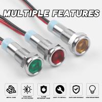 China 6mm Waterproof Metal LED Indicator Light Multi-Color (Red/Green/Yellow/Blue/White) for 6V/24V/220V Signal Lamp for sale