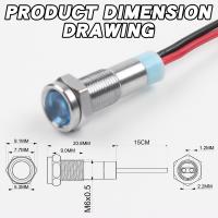 China 6mm Waterproof Metal LED Indicator Light Multi-Color (Red/Green/Yellow/Blue/White) for 6V/24V/220V Signal Lamp for sale