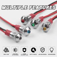 China HongYe YZ-6MM-DDZ Waterproof IP65 Metal LED Indicator Light Multi-color 50,000 Hours Lifespan 6V-24V-220V for Industrial for sale