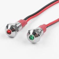 China HongYe YZ-6MM-DDZ Waterproof IP65 Metal LED Indicator Light Multi-color 50,000 Hours Lifespan 6V-24V-220V for Industrial for sale