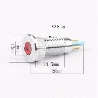 China 8mm Mini LED Indicator Lights Green/Blue/White for Equipment Pilot 6V12V24V36V48V110V220V 12V Equipment Indicator Lights for sale