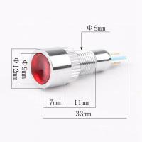 China 8mm Mini LED Indicator Lights Green/Blue/White for Equipment Pilot 6V12V24V36V48V110V220V 12V Equipment Indicator Lights for sale