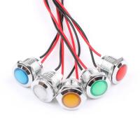 China 12mm LED Indicator Light 3V/5V/12V/24V/36V/110V/220V High Brightness Mirror Signal Lamp Blue Green White for Warehouse Use for sale