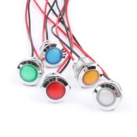 China 12mm LED Indicator Light 3V/5V/12V/24V/36V/110V/220V High Brightness Mirror Signal Lamp Blue Green White for Warehouse Use for sale