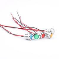 China 12mm LED Indicator Light 3V/5V/12V/24V/36V/110V/220V High Brightness Mirror Signal Lamp Blue Green White for Warehouse Use for sale