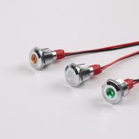 China 12mm Metal Indicator LED Indicator Light Wire Power 3V/5V/12V/24V/220V Red Green Yellow Blue White Industrial Control Equipment for sale