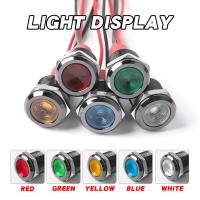 China Versatile 12mm Black Metal LED Indicator Lights Oxidized and Durable Compatible with 3V 6V 12V 24V 110V 220V for sale