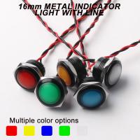 China 16mm Indicator Light Waterproof Five Colors Optional Oxidized Black Strip Line signal Light for sale