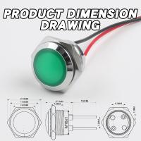 China HongYe HY-16MM-SJKDX Metal Indicator LED 16mm Signal Light Ball Head IP66 Waterproof Line Indicator Two-color Light 12v24v220v for sale