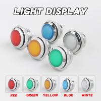 China 16MM Soft Light LED Power Indicator Light IP66 Rated Red/Green/Yellow/Blue/White 24V Nickel-plated Brass Shell for Control Panel for sale