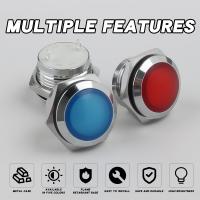 China 16MM Soft Light LED Power Indicator Light IP66 Rated Red/Green/Yellow/Blue/White 24V Nickel-plated Brass Shell for Control Panel for sale