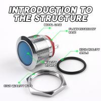 China 19mm Waterproof LED Signal Lamp Indicator Lights 12V 24V 110V 220V Industrial Source Metal Construction for sale